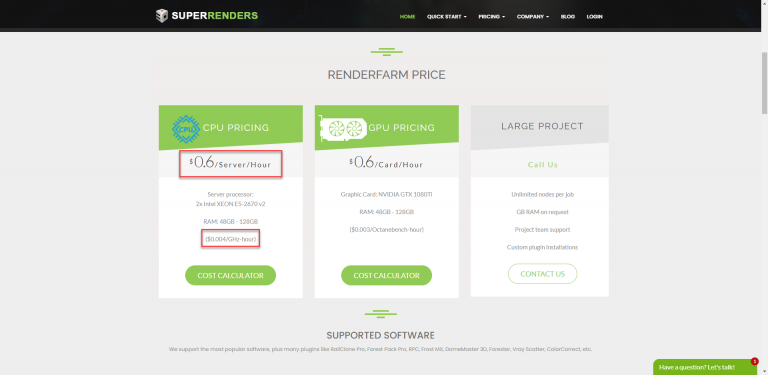 How the render farm pricing works? Cost Calculator - Radarrender