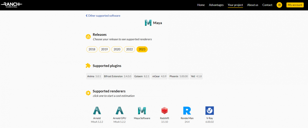What is render farm support for Maya Arnold GPU?